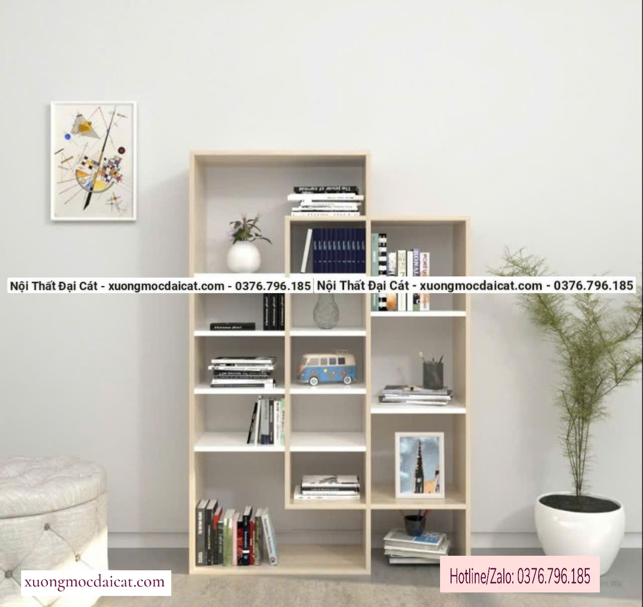 Kệ sách đứng thiết kế nhiều tầng KS233